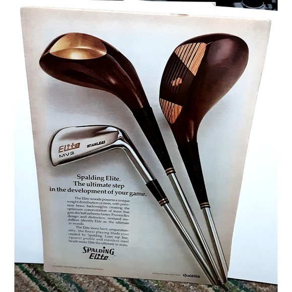 Wall Decor | 1972 Spalding Elite Golf Clubs Print Ad Vintage 7s | Poshmark